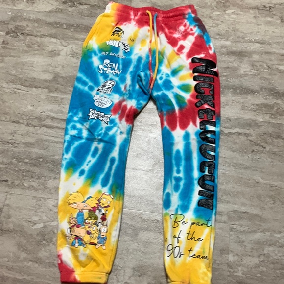Nickelodeon | Pants & Jumpsuits | Nickelodeon Rugrats Tie Dye Sweat ...